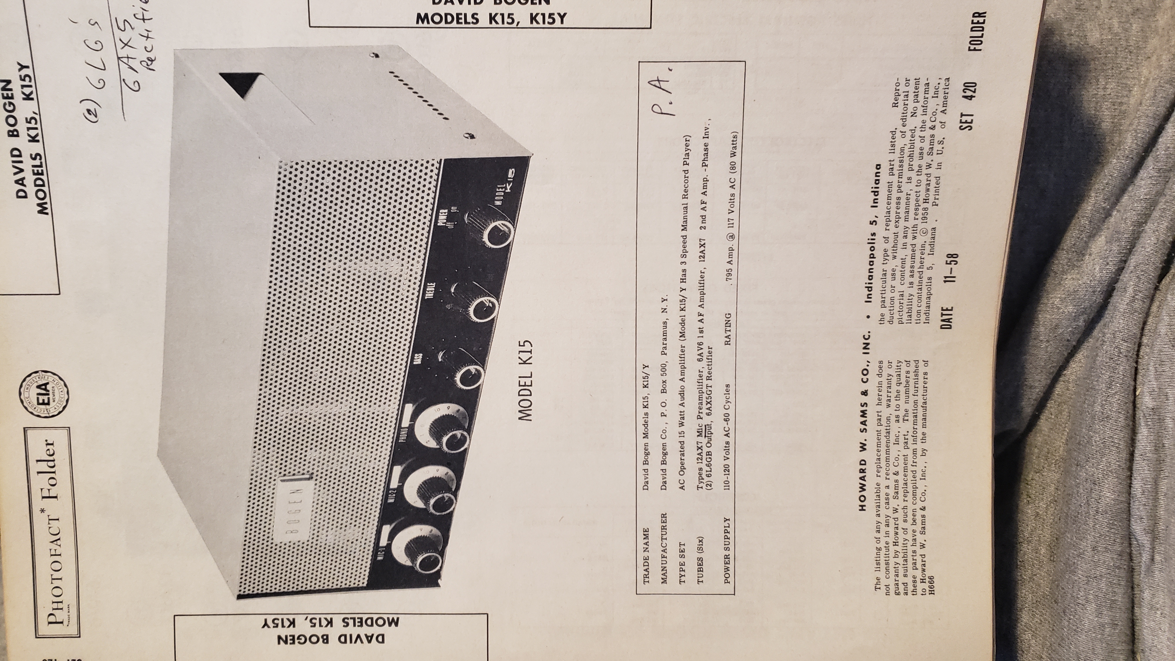 Bogen Schematics - Tube amp Schematics