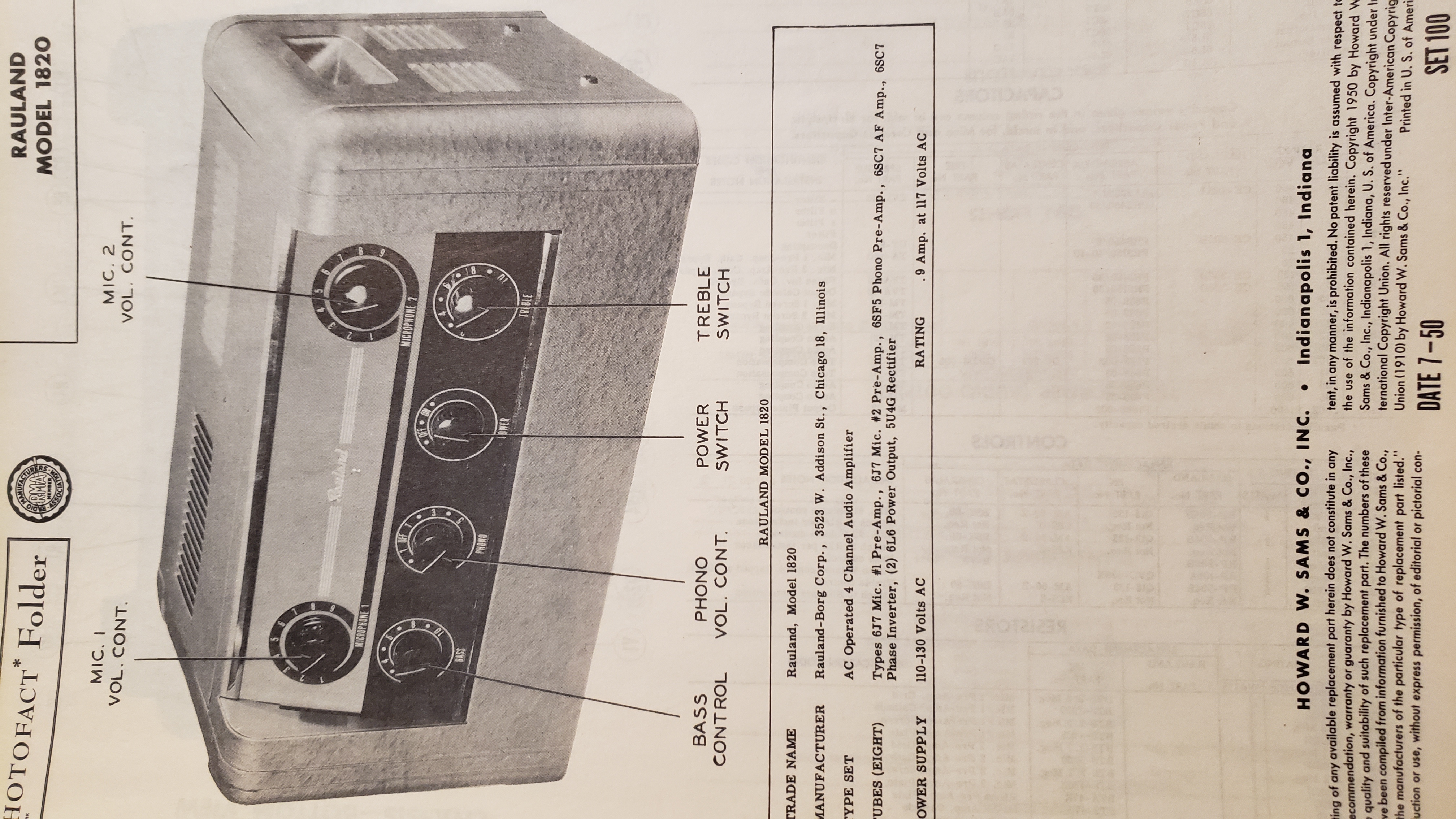 Rauland Schematics - Tube amp Schematics